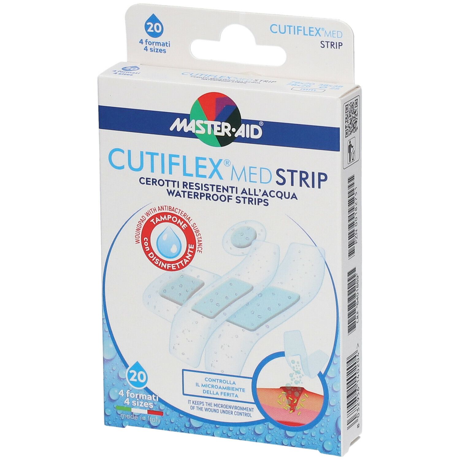Master-Aid Cutiflex Med Strip Cerotti 4 formati – 20 pezzi | Farmacia ...